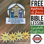 Names of Jesus in the Bible Nativity Craft for Kids - Thinking Kids
