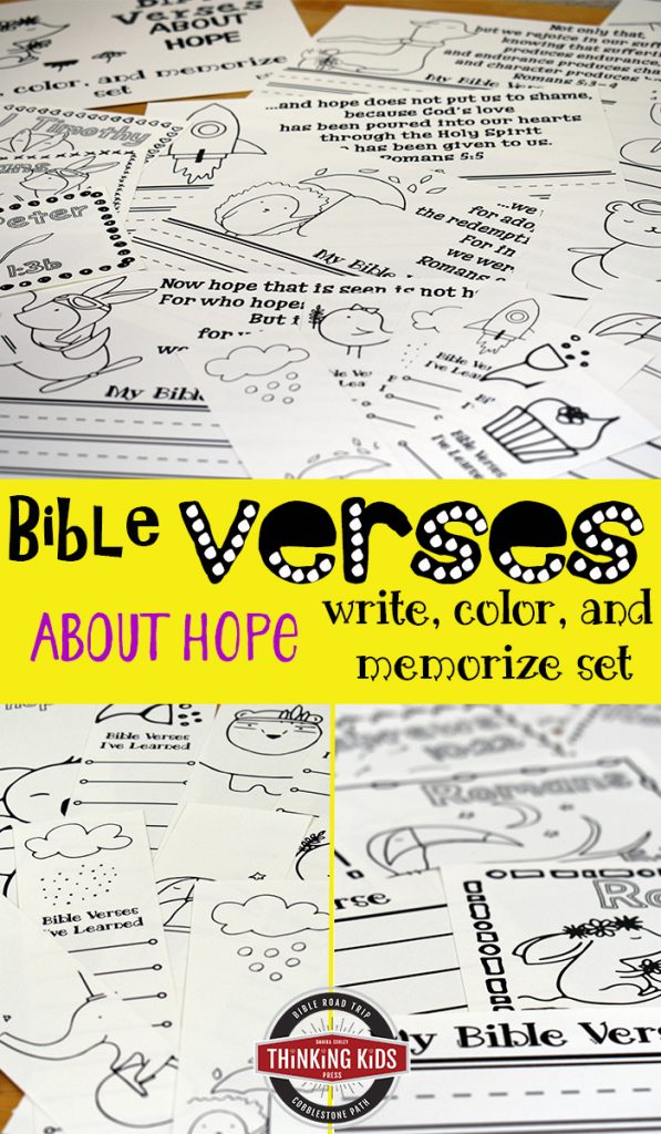 Bible Verses About Hope: Write, Color, and Memorize Set - Thinking Kids