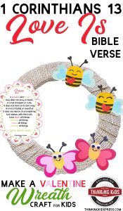 1 Corinthians 13 Love Is Bible Verse | Make a Valentine Wreath Craft ...